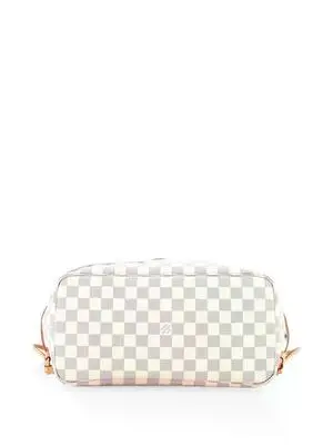 LOUIS VUITTON Damier Neverfull Mm Tote Bag - White