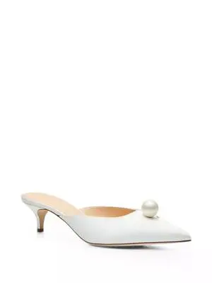 Magda Butrym Pearl-embellished Pointed-toe Mules