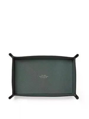 Smythson Panama Rectangular Trinket Tray - Green