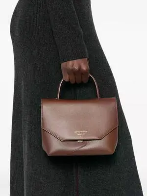 Emporio Armani Leather Tote Bag - Brown