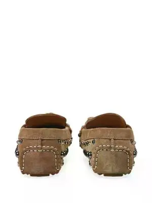 STRATEGIA SHOES Stud-embellished Tassel Loafers - Brown