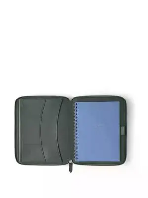 Smythson Panama Cross-grain Leather A5 Writing Folder - Green