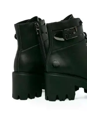 ALTERCORE Enid Buckle-strap Lace-up Boots