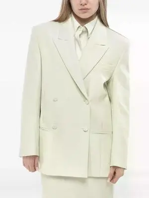 SUPER BLOND Double-breasted Oversized Blazer - Green