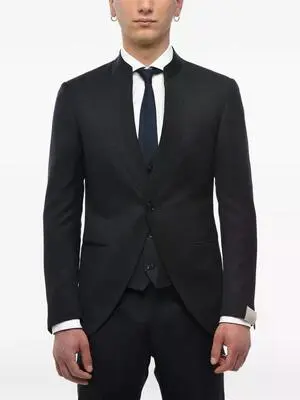 Corneliani Mandarin-collar Three-piece Suit - Blue