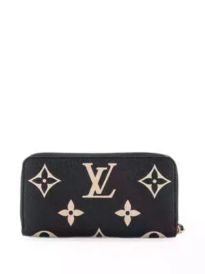 LOUIS VUITTON Zippy Wallet Bicolor Monogram Empreinte Giant Small Wallets - Black