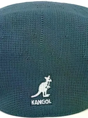 KANGOL Tropic 504 Logo Embroidered Flat Cap - Blue