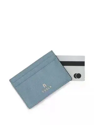 Furla Logo-plaque Grained Leather Card Holder