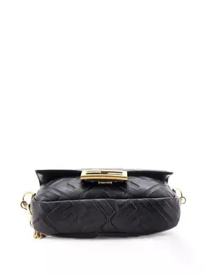 Fendi Baguette Nm Bag Zucca Embossed Leather Mini Crossbody Bag