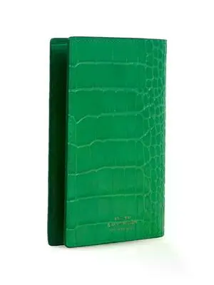 Smythson Mara-leather Passport Cover - Green