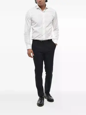 Corneliani Dark Virgin Wool Trousers