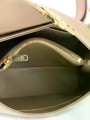 Celine Nino Top Handle Bag Leather Satchel - Neutrals