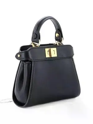 Fendi Peekaboo Leather Nano Crossbody Bag
