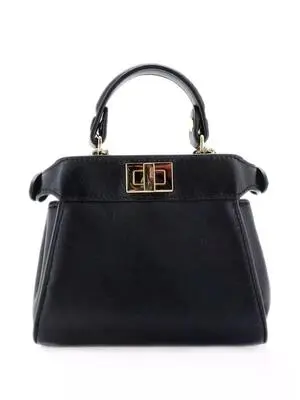 Fendi Peekaboo Leather Nano Crossbody Bag