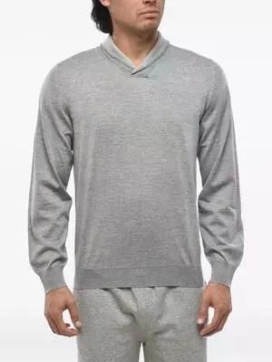 Corneliani Shawl-collar Wool Sweater - Grey