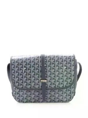 Goyard Belvedere Ii Messenger Bag Coated Canvas Mm Crossbody Bag - Grey