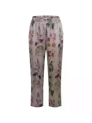 Avant Toi Floral-print Fade-effect Trousers - Neutrals