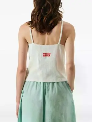 American Vintage V-neck Ribbed Spaghetti Strap Tank