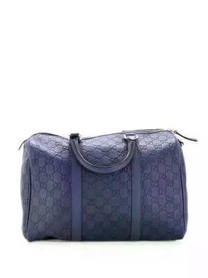 Gucci Joy Boston Bag Guccissima Leather Medium Handbag - Blue