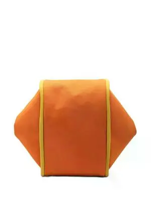 Hermès Toile Lindy Beach Bag Tote - Orange