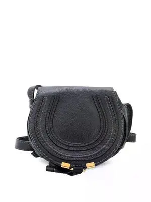Chloé Marcie Leather Mini Crossbody Bag - Black