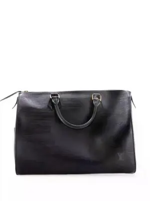 LOUIS VUITTON Speedy Handbag Epi Leather 30 Satchel - Black