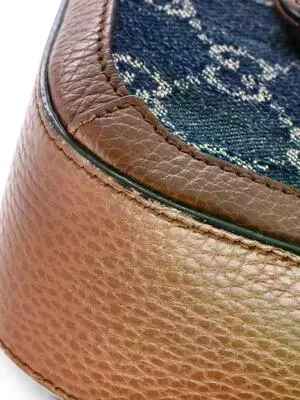 Gucci Horsebit 1955 Gg Denim Mini Shoulder Bag