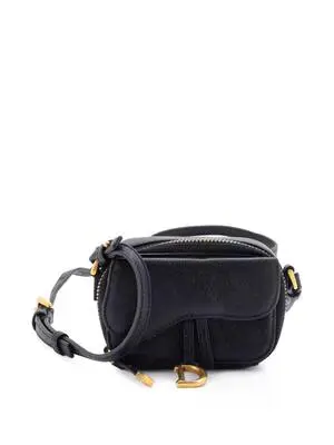 Dior Saddle Shoulder Strap Pouch Goatskin Mini