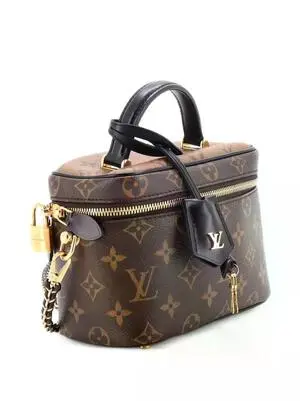 LOUIS VUITTON Vanity Handbag Reverse Monogram Canvas Pm Satchel - Brown
