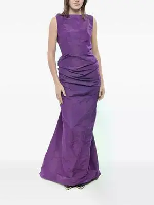SUPER BLOND Draped Silk Mermaid Dress