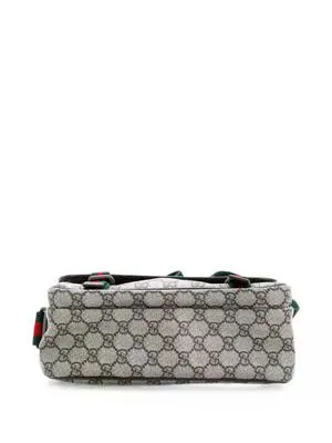 Gucci Web Buckle Messenger Bag Gg Coated Canvas Small Crossbody Bag - Brown