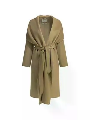 IVY OAK Belted Shawl-collar Coat - Neutrals