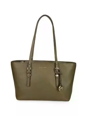 Michael Kors Logo-plaque Buckled Tote Bag - Green