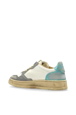 AUTRY Medalist Sneakers In With Grey, Turquoise, And Beige Accents - Cream