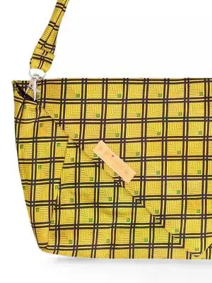 Vintage Geometric-print Envelope Shoulder Bag