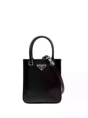 Prada 2013-2026 Small Spazzolato Leather Satchel - Black