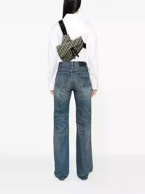 Dior 2019 Oblique Canvas Saddle Crossbody Bag