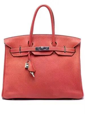 Hermès 2011 Clemence Birkin Retourne 35 Handbag - Red