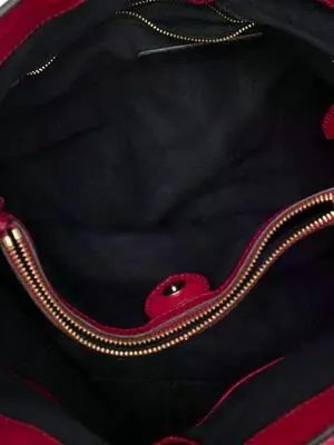 Burberry Leather And House Check Canvas Banner Satchel