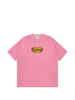 AAPE BY *A BATHING APE Graphic-print Logo-patch T-shirt - Pink