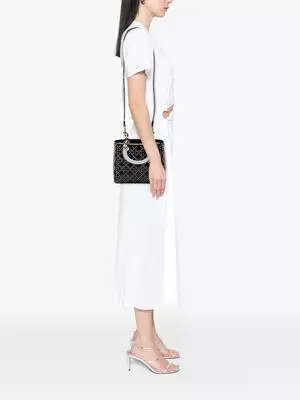 Dior Patent Cannage Studded Lady Satchel