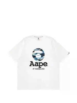 AAPE BY *A BATHING APE Aapeunvs Moonface Logo-print T-shirt - White
