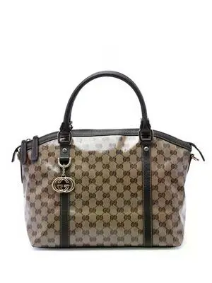 Gucci 2016-2026 Medium Gg Crystal Charm Dome Satchel - Neutrals