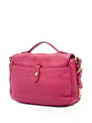 Prada Vitello Daino Push Lock Double Buckle Messenger Bag Satchel