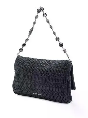 Miu Miu Matelasse Nappa Crystal Chain Satchel
