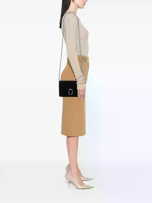 Gucci Suede Dionysus Wallet On Chain Crossbody Bag - Black