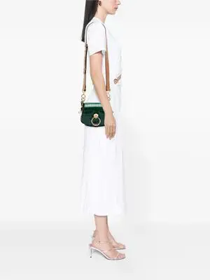 Chloé 2020 Small Croc Embossed Leather Tess Satchel