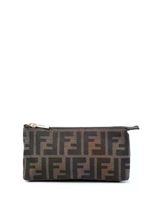 Fendi 2000-2010 Zucca Canvas Clutch Bag - Brown