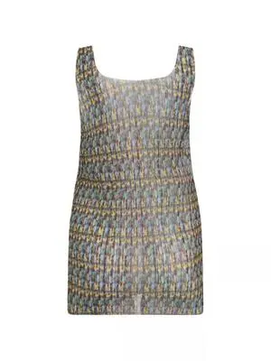 Philosophy Di Lorenzo Serafini Pleated Abstract Print Top