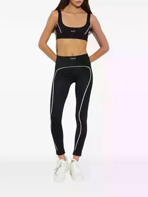 Off-White Logo-print Panelled Leggings